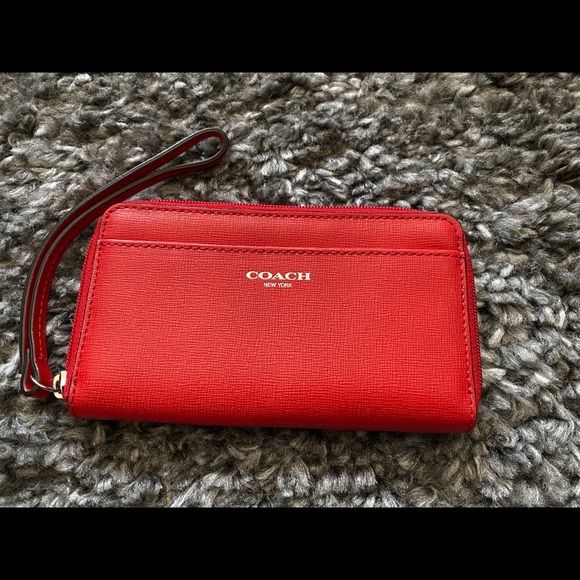 Bags | Coach Wristlet Red | Poshmark